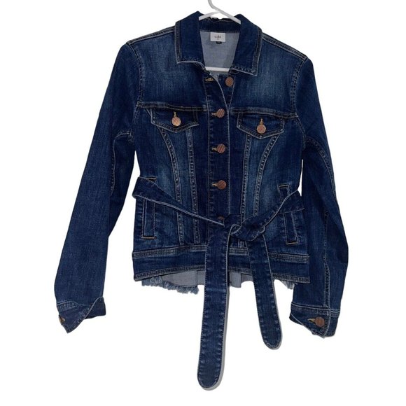 CAbi | Jackets & Coats | Cabi Womens Dylan 5662 Denim Belted Button ...